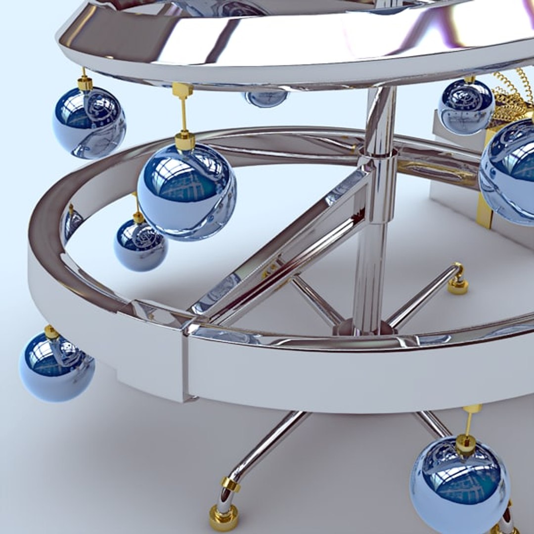 3d design christmas tree metal