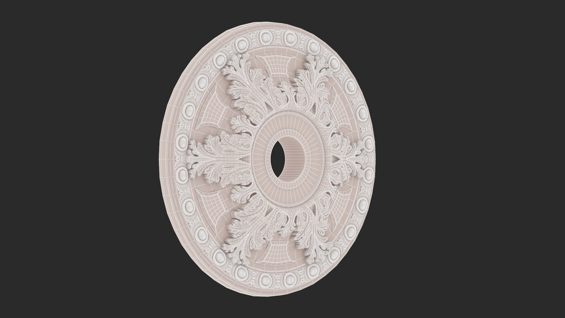 3D Model Classic Ceiling Medallion 14 - TurboSquid 1730565