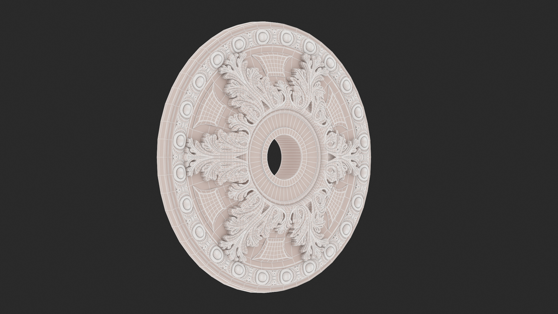 modelo 3d Medallón de techo clásico 14 - TurboSquid 1730565