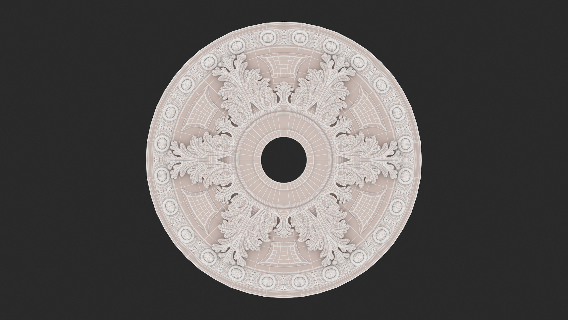 modelo 3d Medallón de techo clásico 14 - TurboSquid 1730565