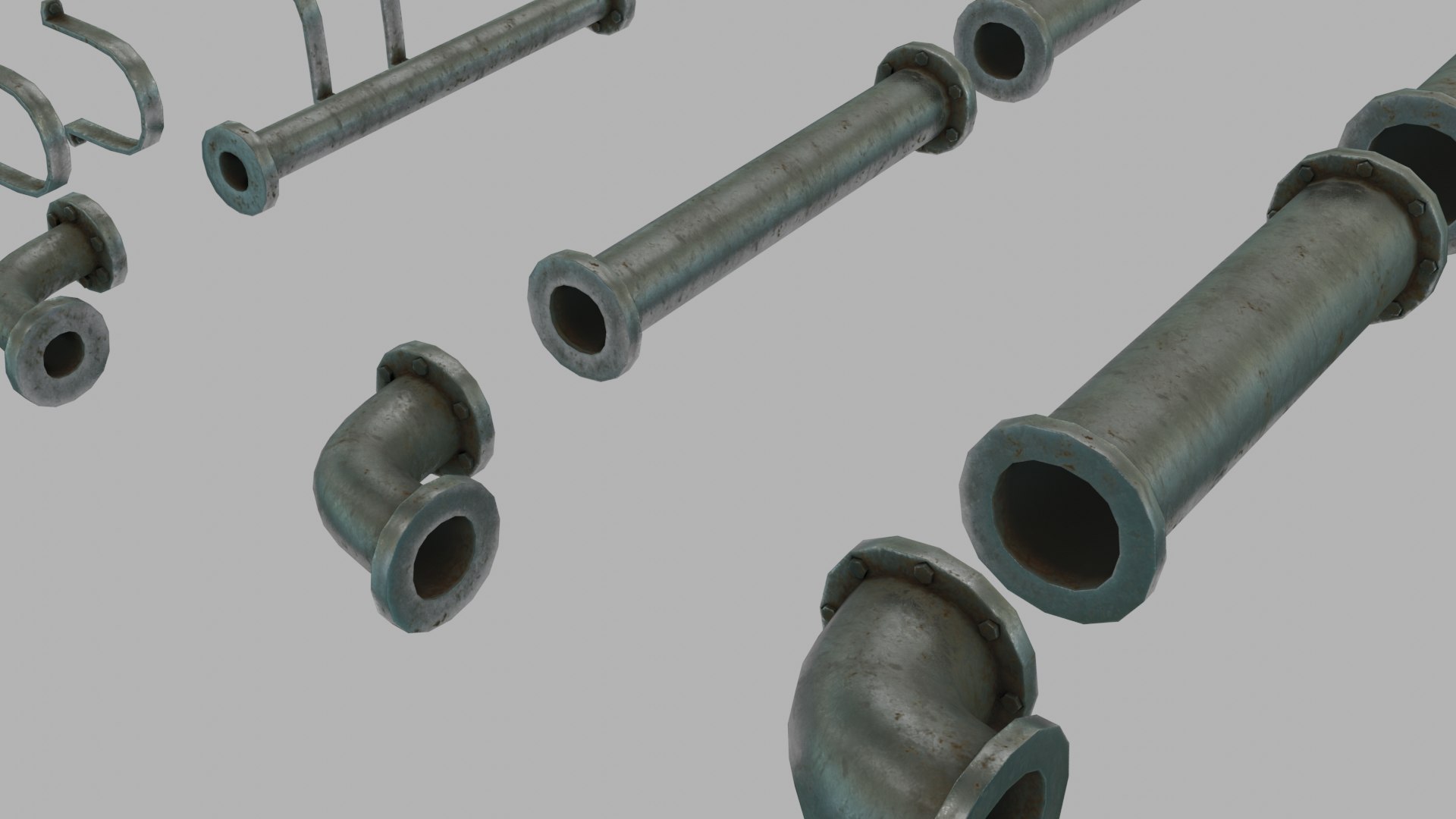 Modular pipes pbr 3D model - TurboSquid 1630292