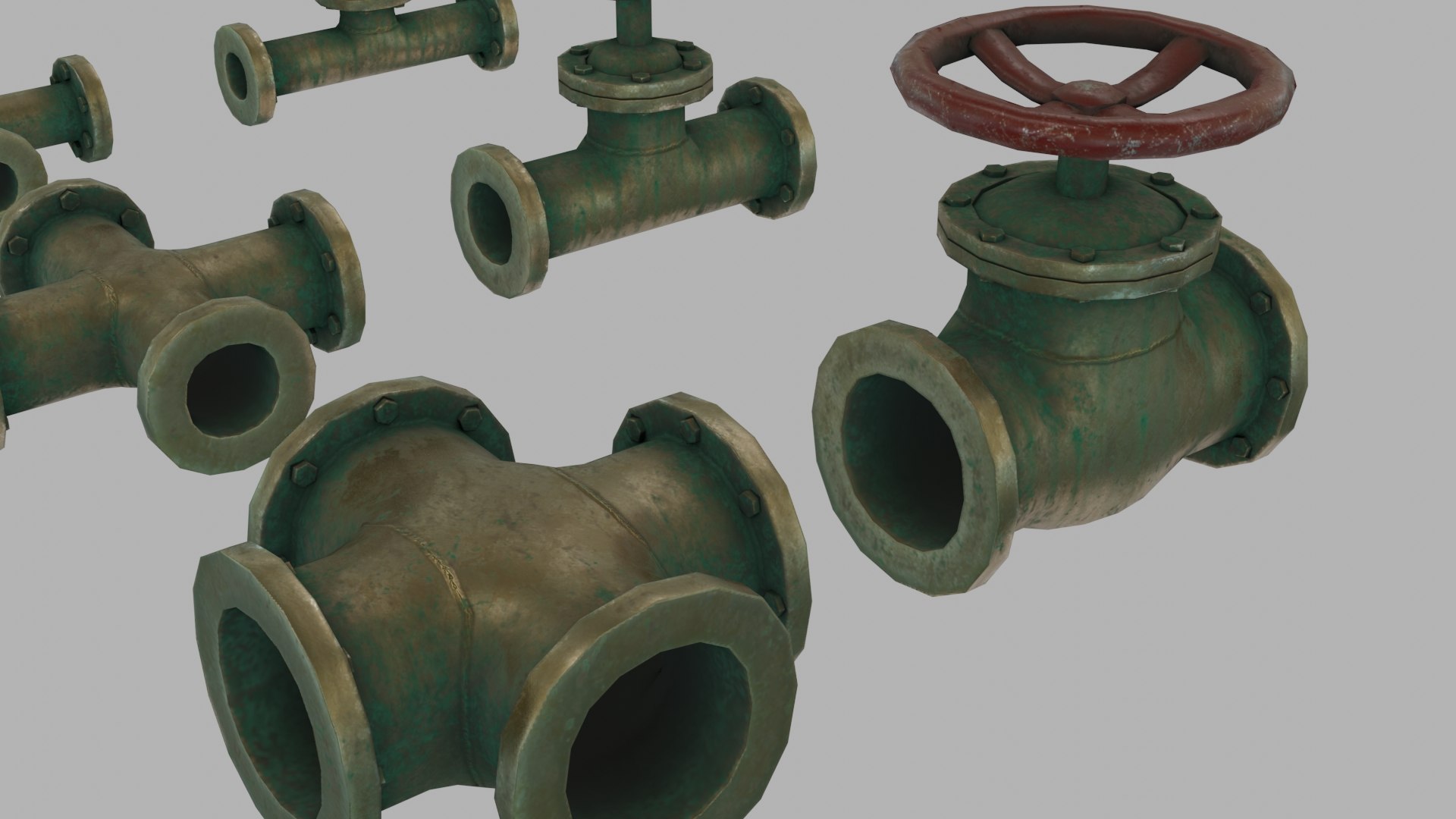 Modular pipes pbr 3D model - TurboSquid 1630292