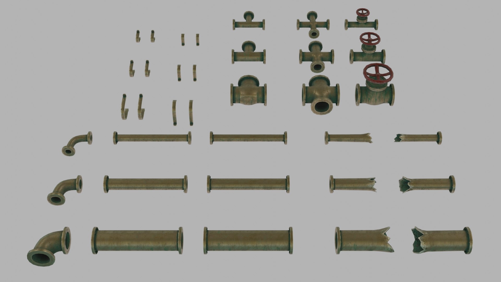 Modular pipes pbr 3D model - TurboSquid 1630292