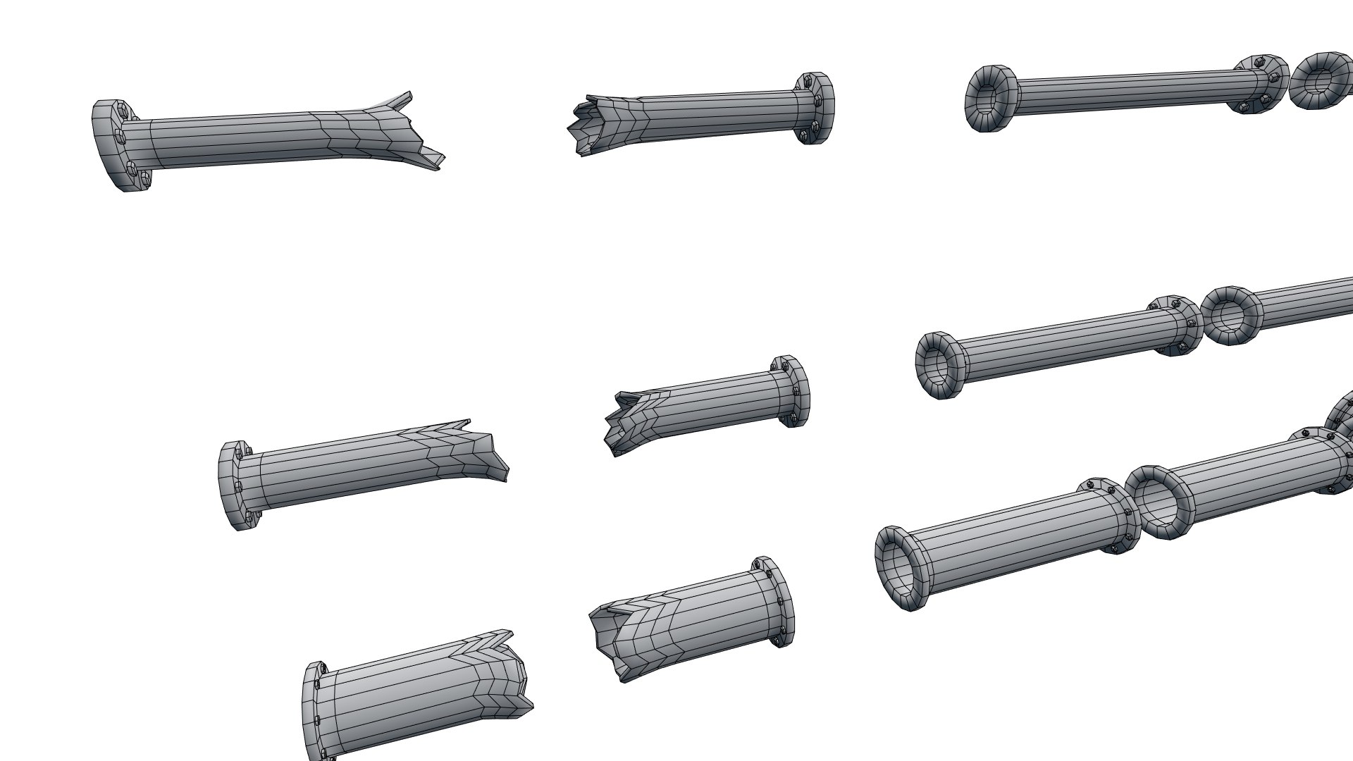Modular pipes pbr 3D model - TurboSquid 1630292