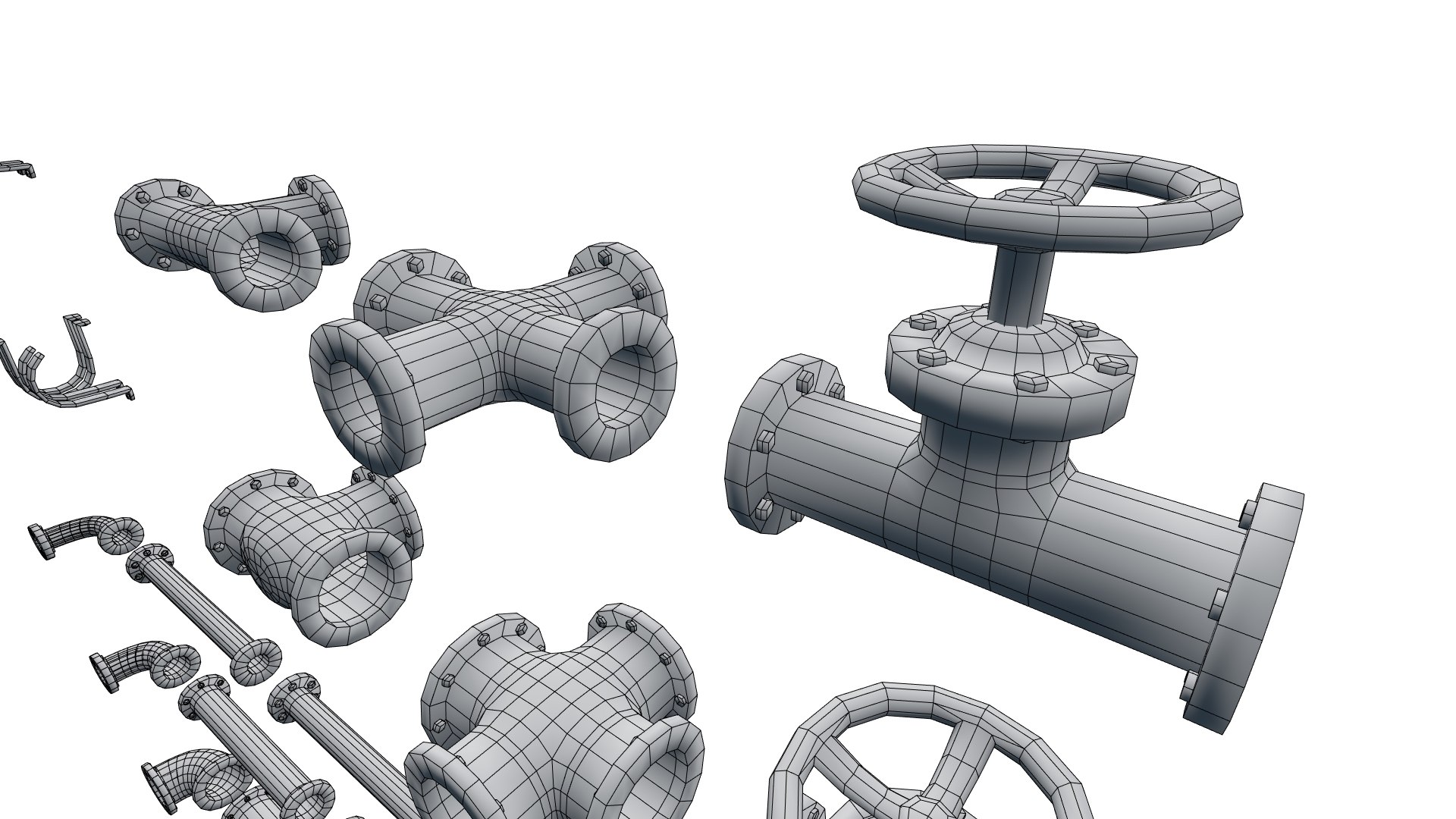 Modular pipes pbr 3D model - TurboSquid 1630292