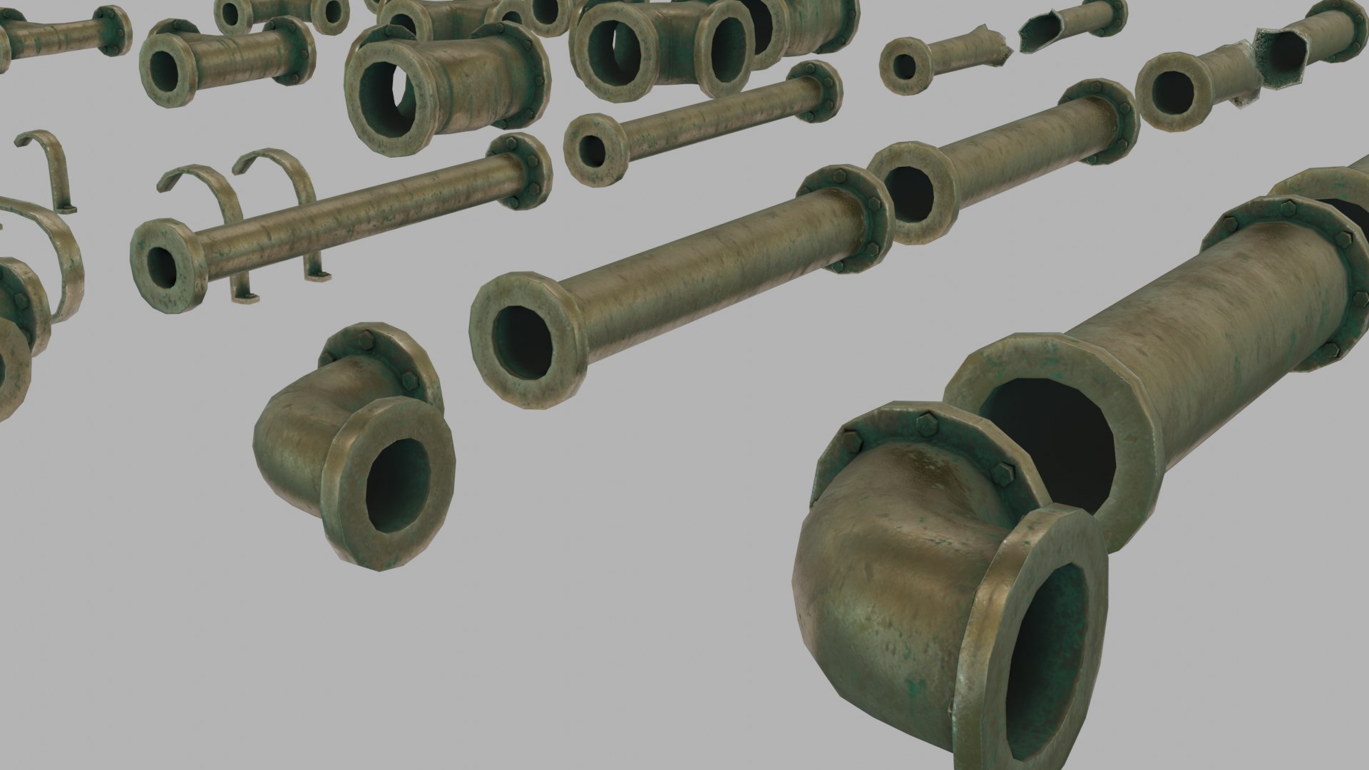 Modular pipes pbr 3D model - TurboSquid 1630292