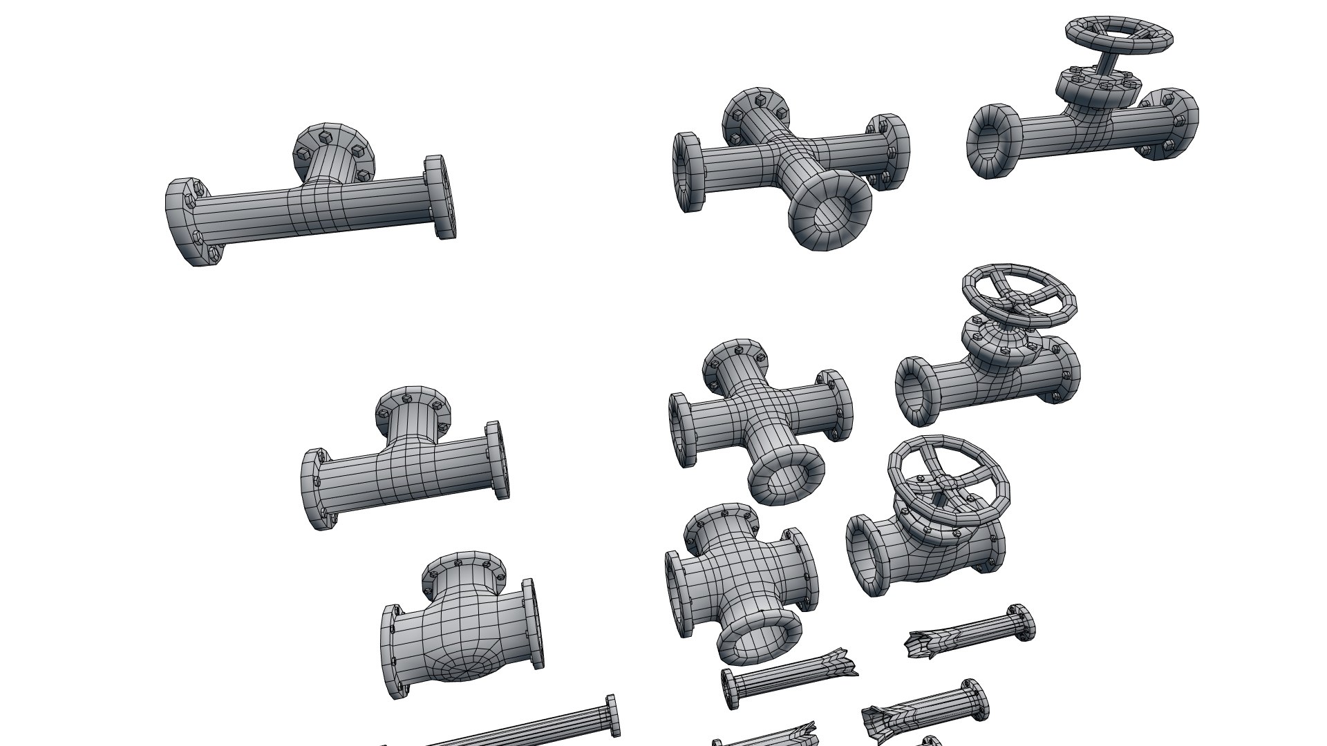 Modular pipes pbr 3D model - TurboSquid 1630292