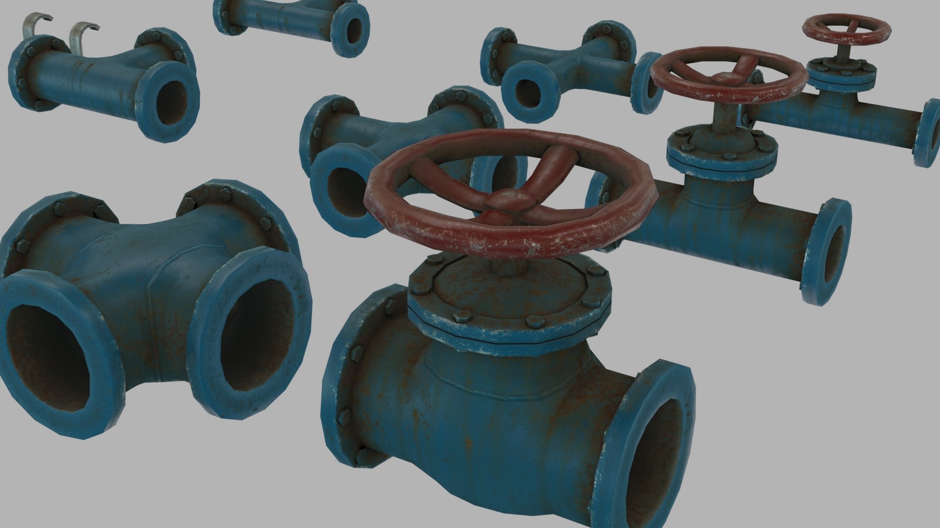 Modular pipes pbr 3D model - TurboSquid 1630292