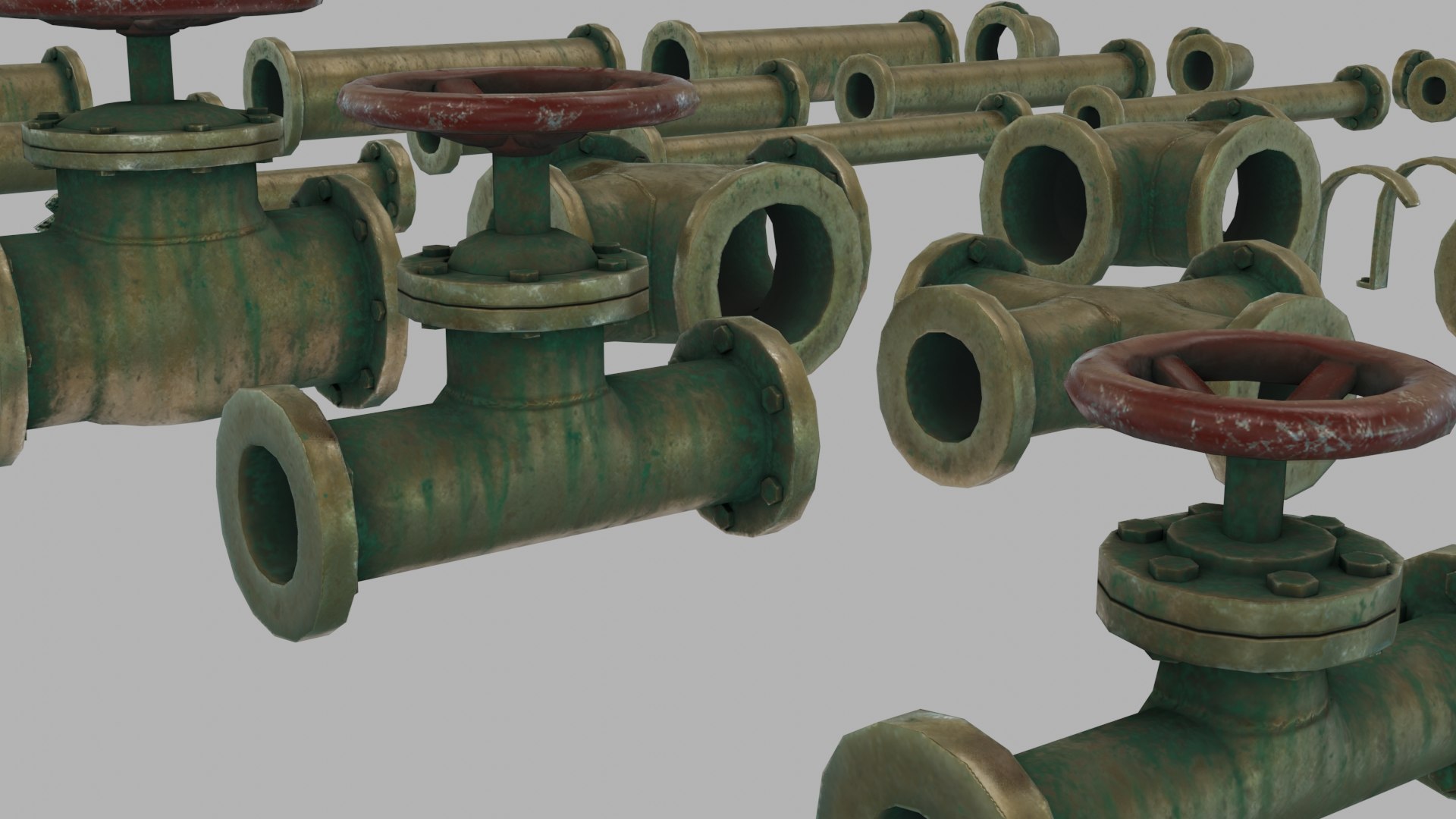 Modular pipes pbr 3D model - TurboSquid 1630292