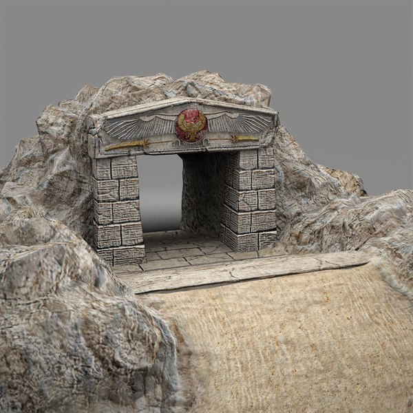 3d cave-entrance cave entrance model