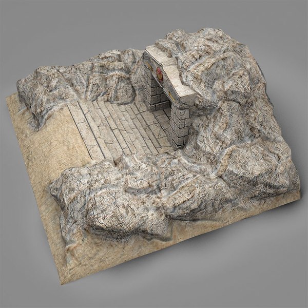 3d cave-entrance cave entrance model
