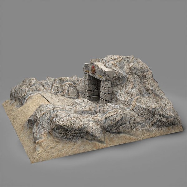 3d cave-entrance cave entrance model
