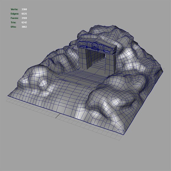 3d cave-entrance cave entrance model
