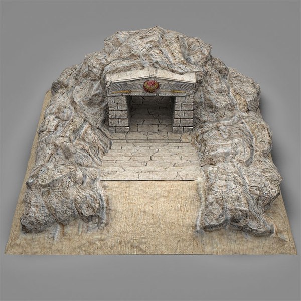 3d cave-entrance cave entrance model