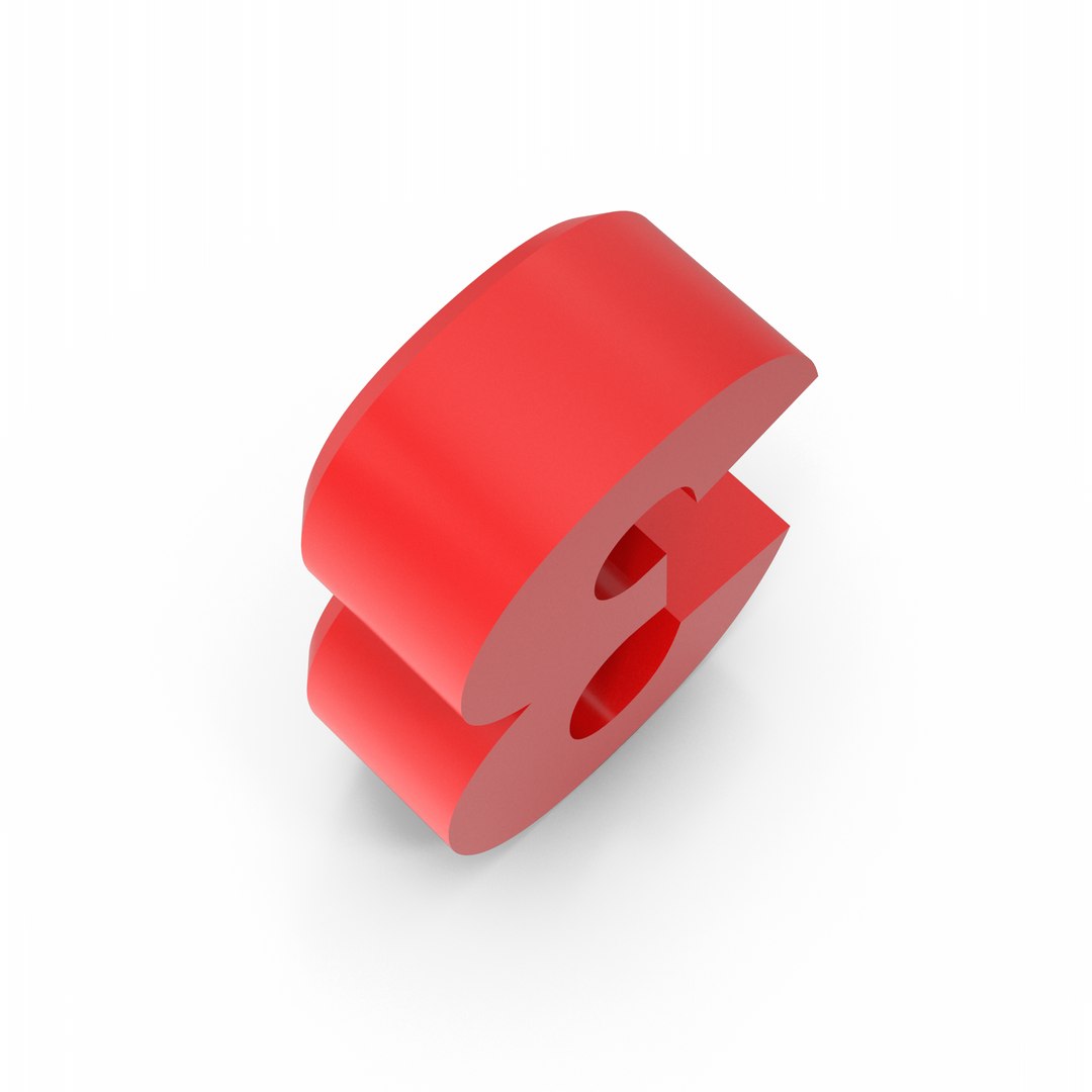 Red Number 3 3D - TurboSquid 2241937