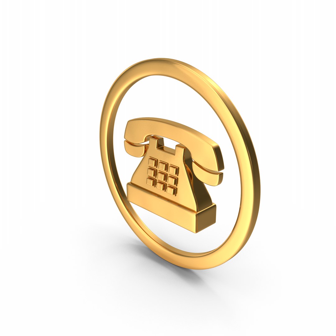 Telephone Icon 3D - TurboSquid 2316673