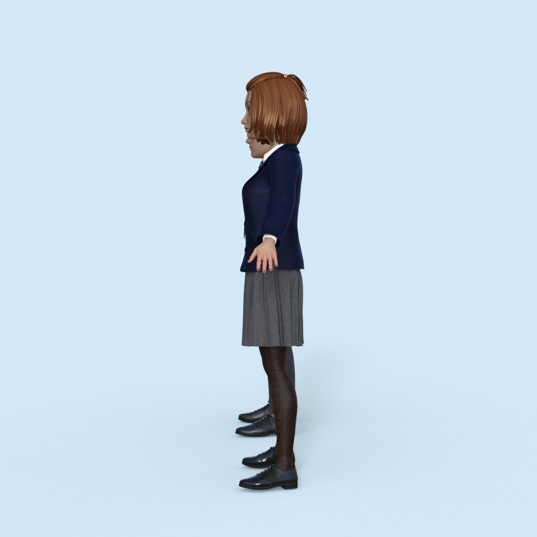 3D High School Student Girl And Boy Model - TurboSquid 2097669