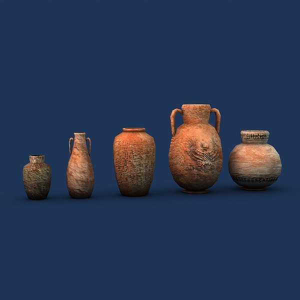3d ancient vases model