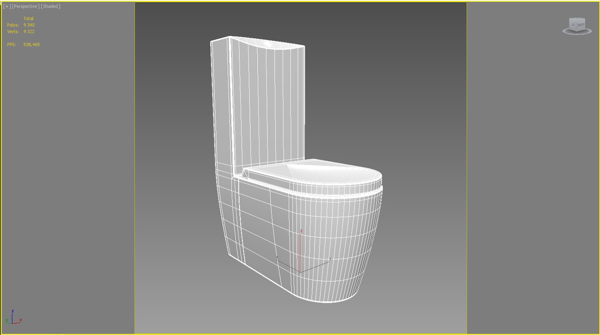 3d Model Of White Acrylic Toilet Bowl