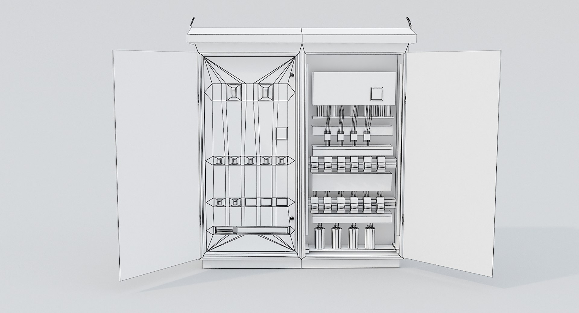 3D Electric Fuse Box Green - TurboSquid 1735349