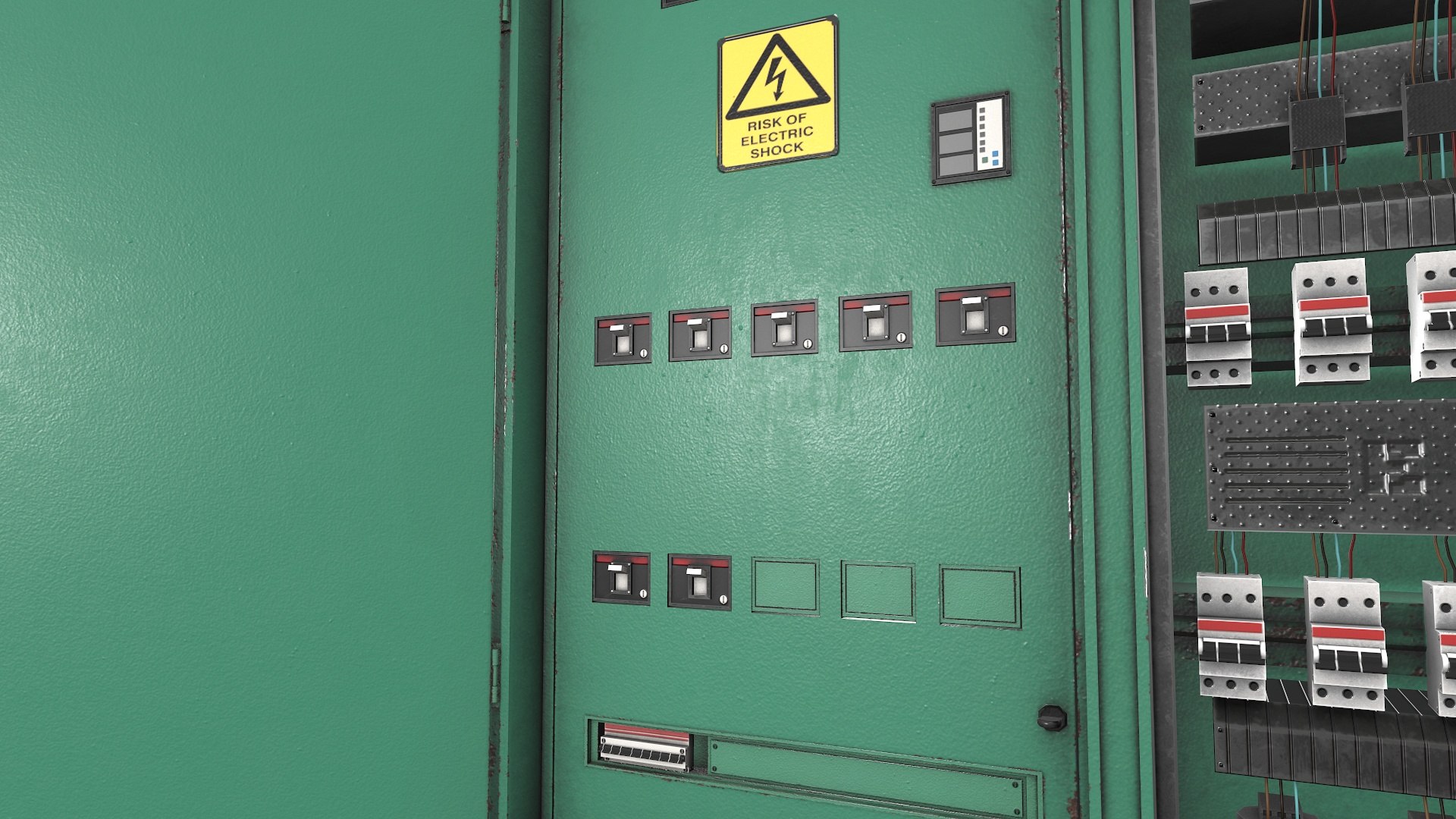 3D Electric Fuse Box Green - TurboSquid 1735349