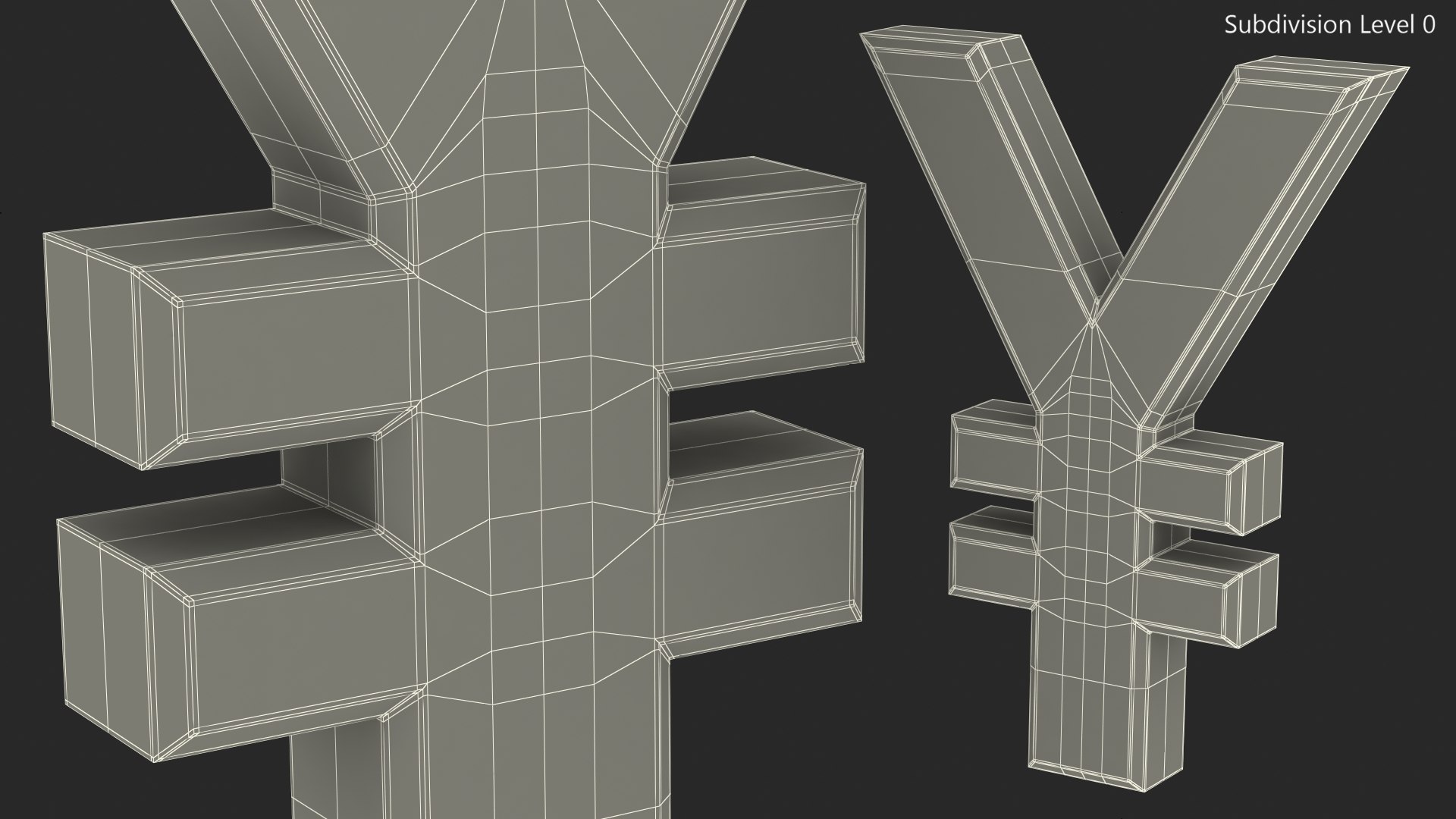 Japanese Yen Currency Symbol 3D Model - TurboSquid 1685630