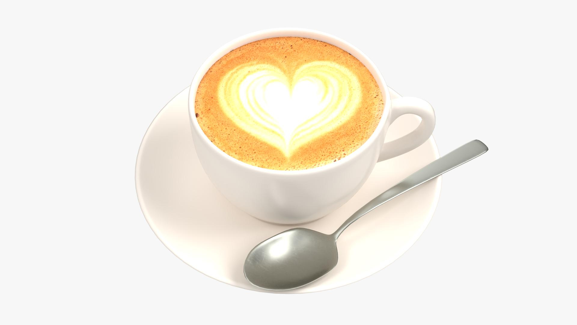 Cappuccino Coffee Cup Model - TurboSquid 2518606