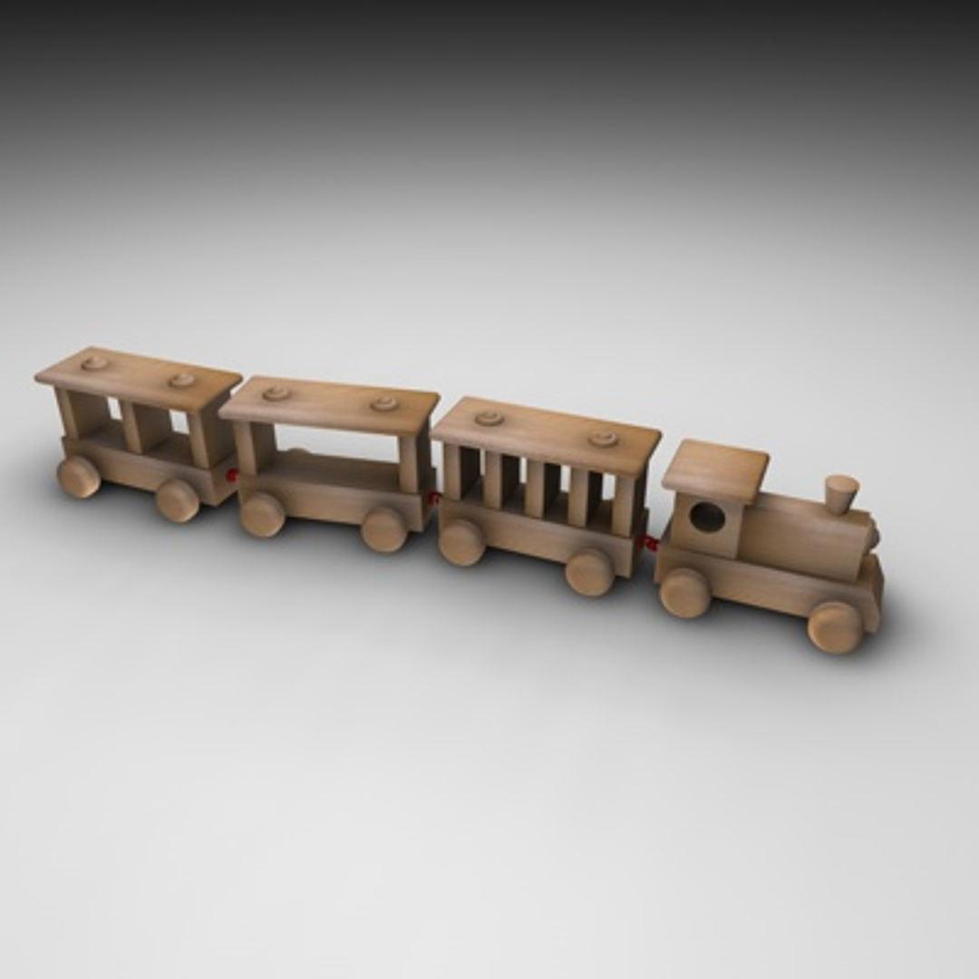 wood toy c4d