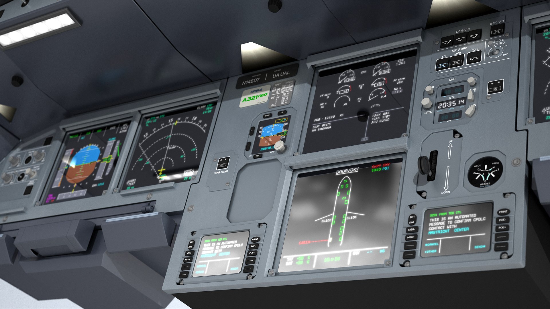 A319 A320 A321 Flight Deck 3D Model - TurboSquid 2241700