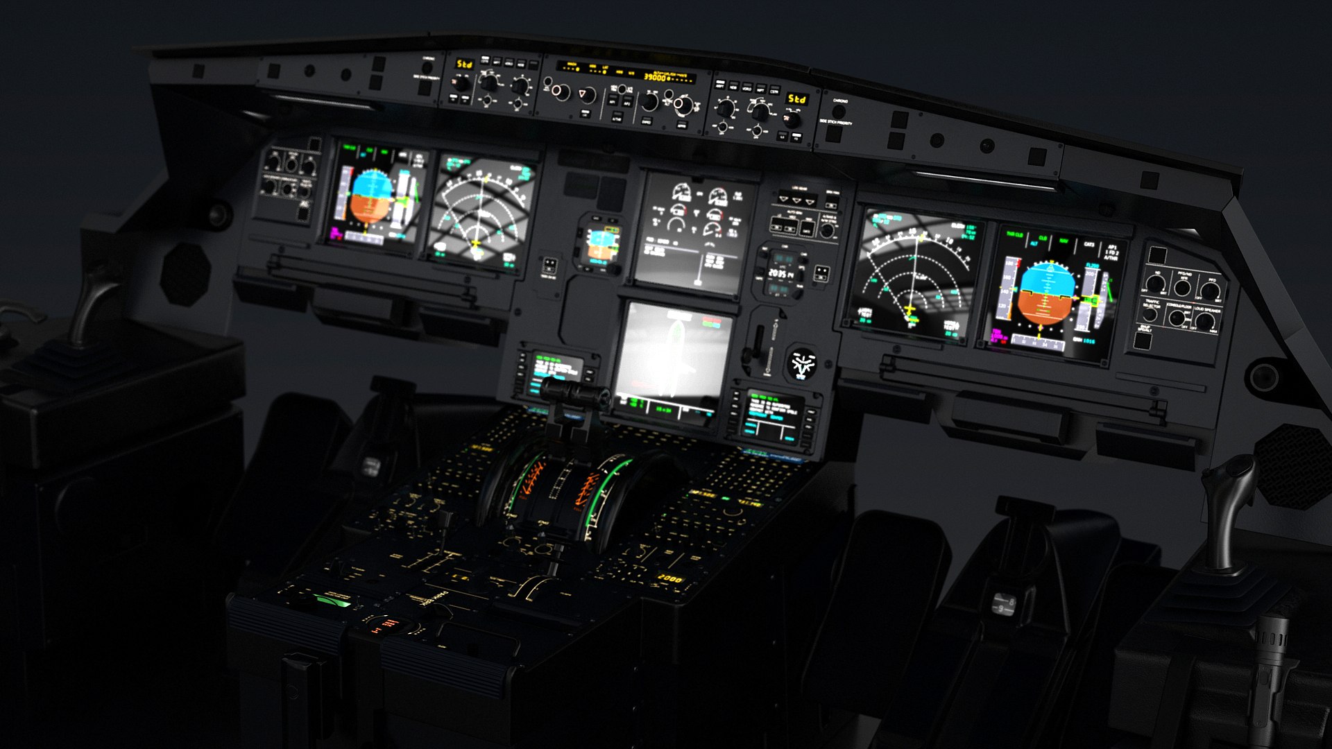A319 A320 A321 Flight Deck 3D Model - TurboSquid 2241700