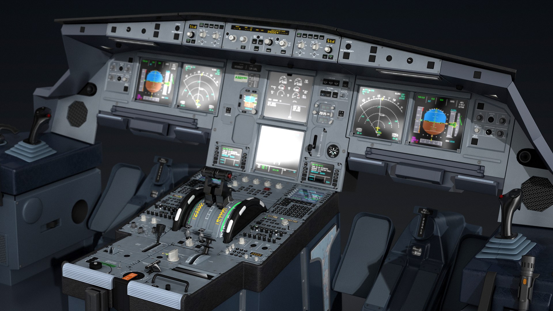 A319 A320 A321 Flight Deck 3D Model - TurboSquid 2241700