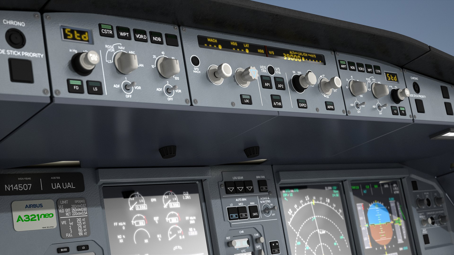 A319 A320 A321 Flight Deck 3D Model - TurboSquid 2241700