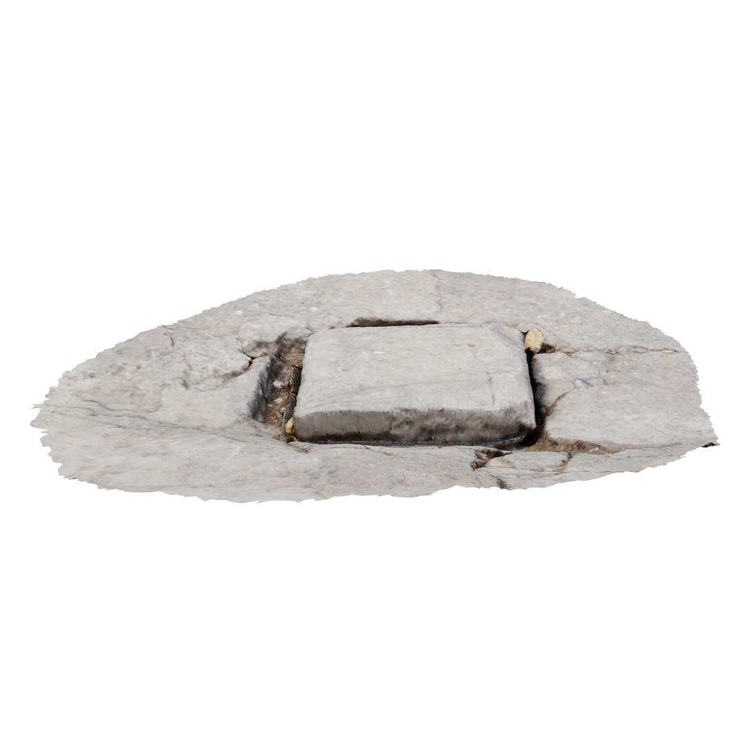 Square Concrete Lid 3D - TurboSquid 2064366