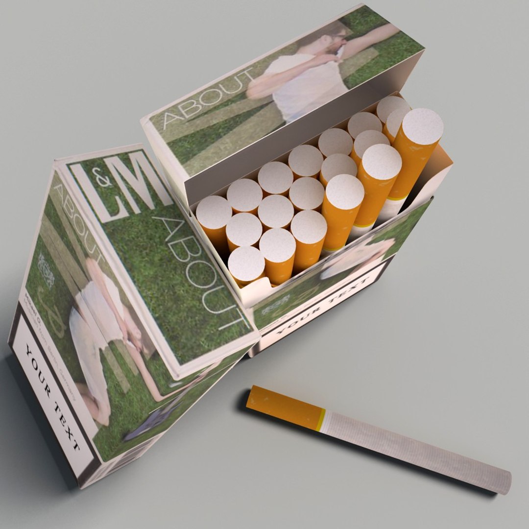 3d Model Lm Pack Cigarettes