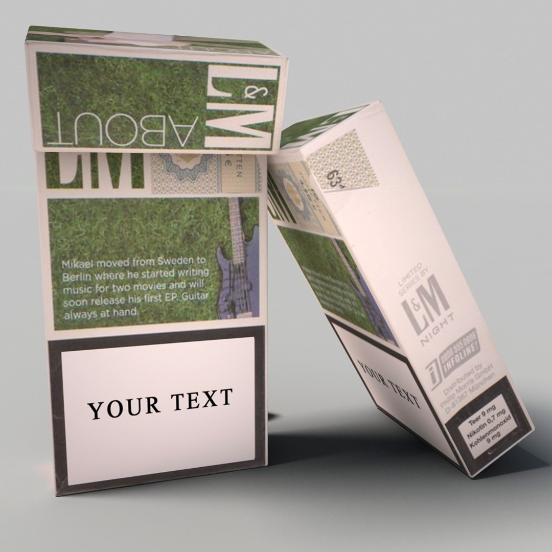 3d Model Lm Pack Cigarettes