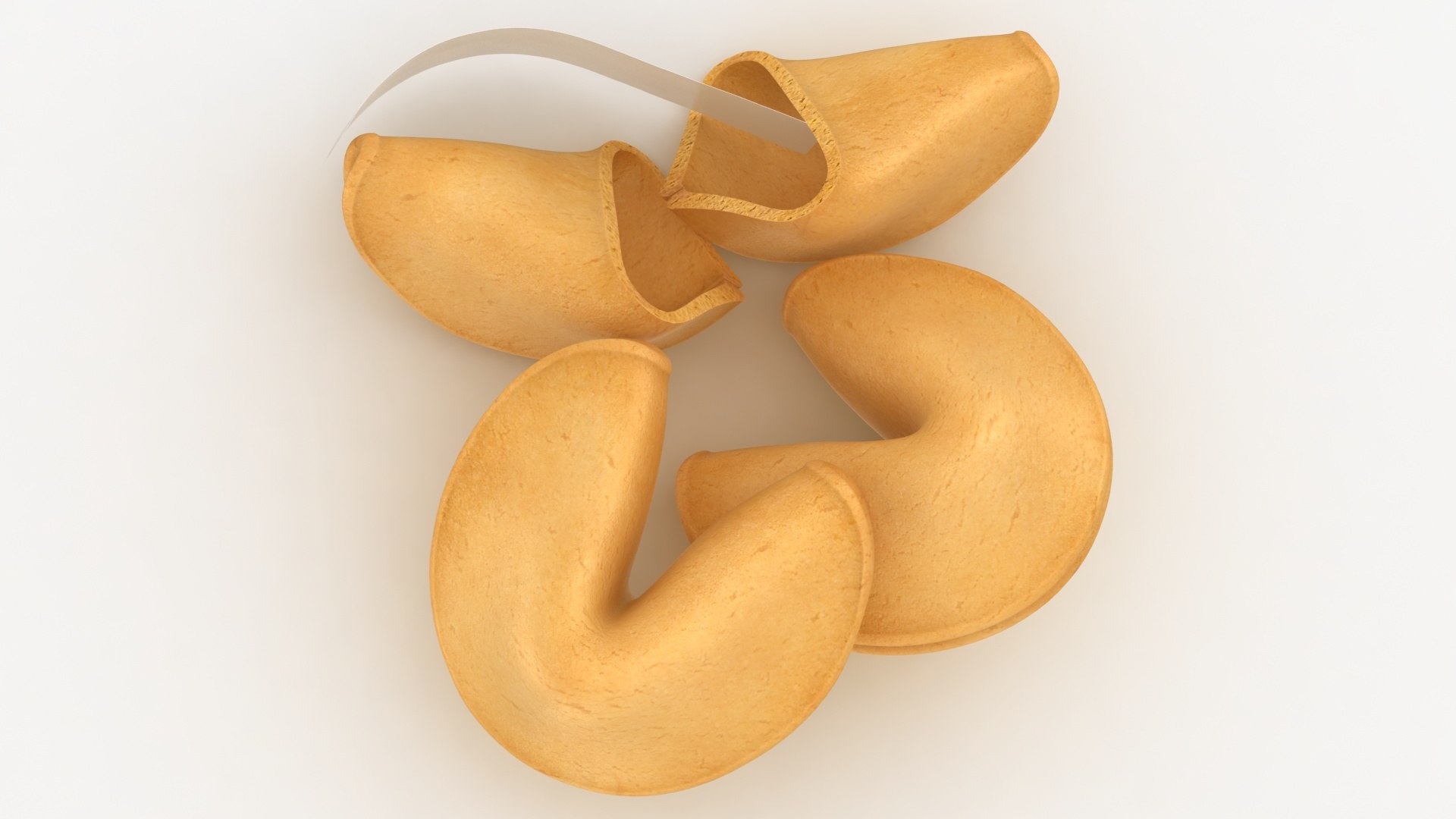 3D realistic broken fortune cookies - TurboSquid 1496011