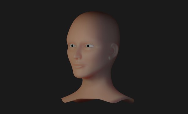 modelo 3d Head Base Mesh con Basic Skin Shader Eevee - TurboSquid 1664179