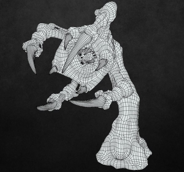 3D model venous clawed worm - TurboSquid 1333430