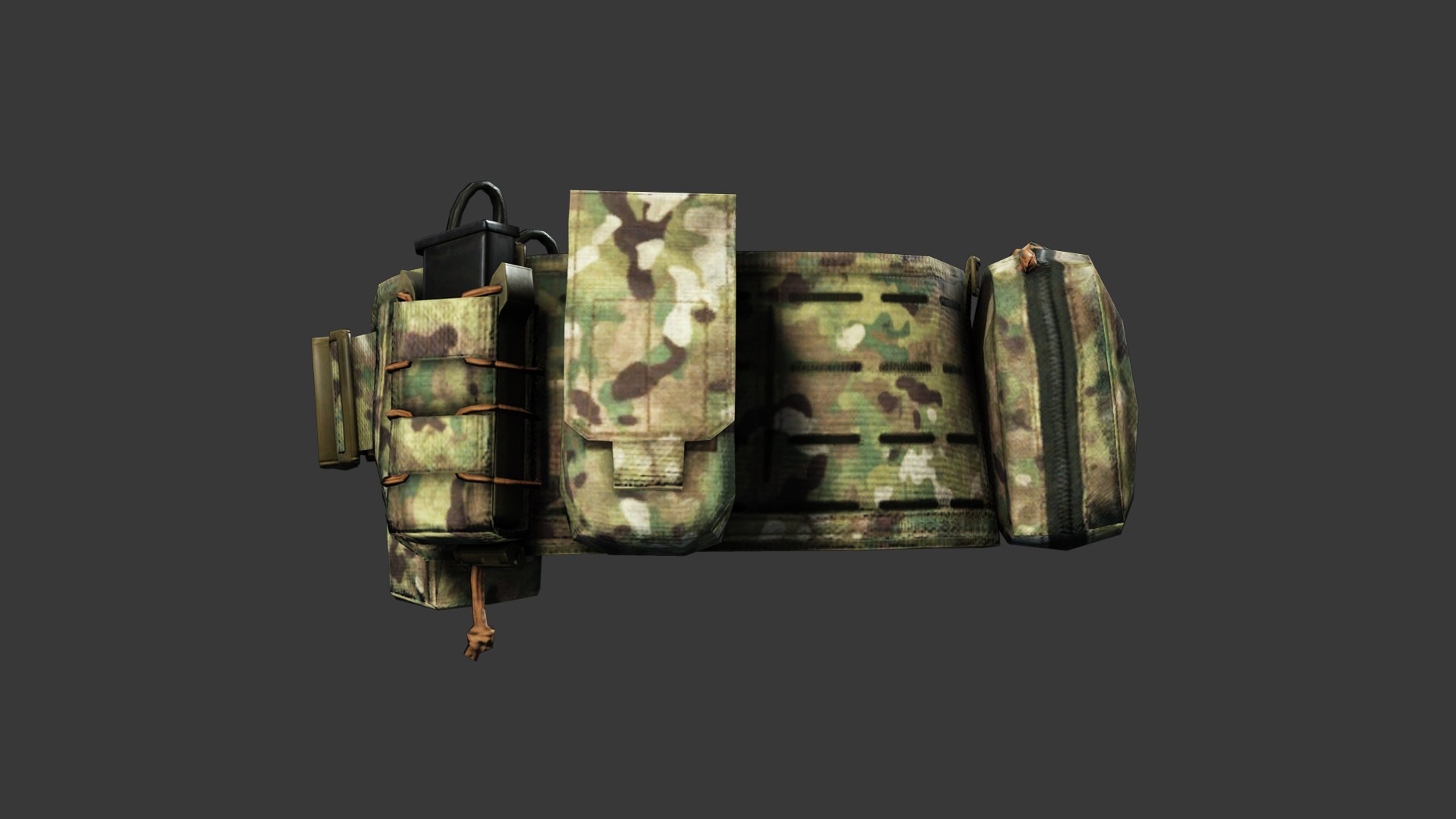 3D Tactical Camo Combat Belt - Game Ready 3D Model Model - TurboSquid ...
