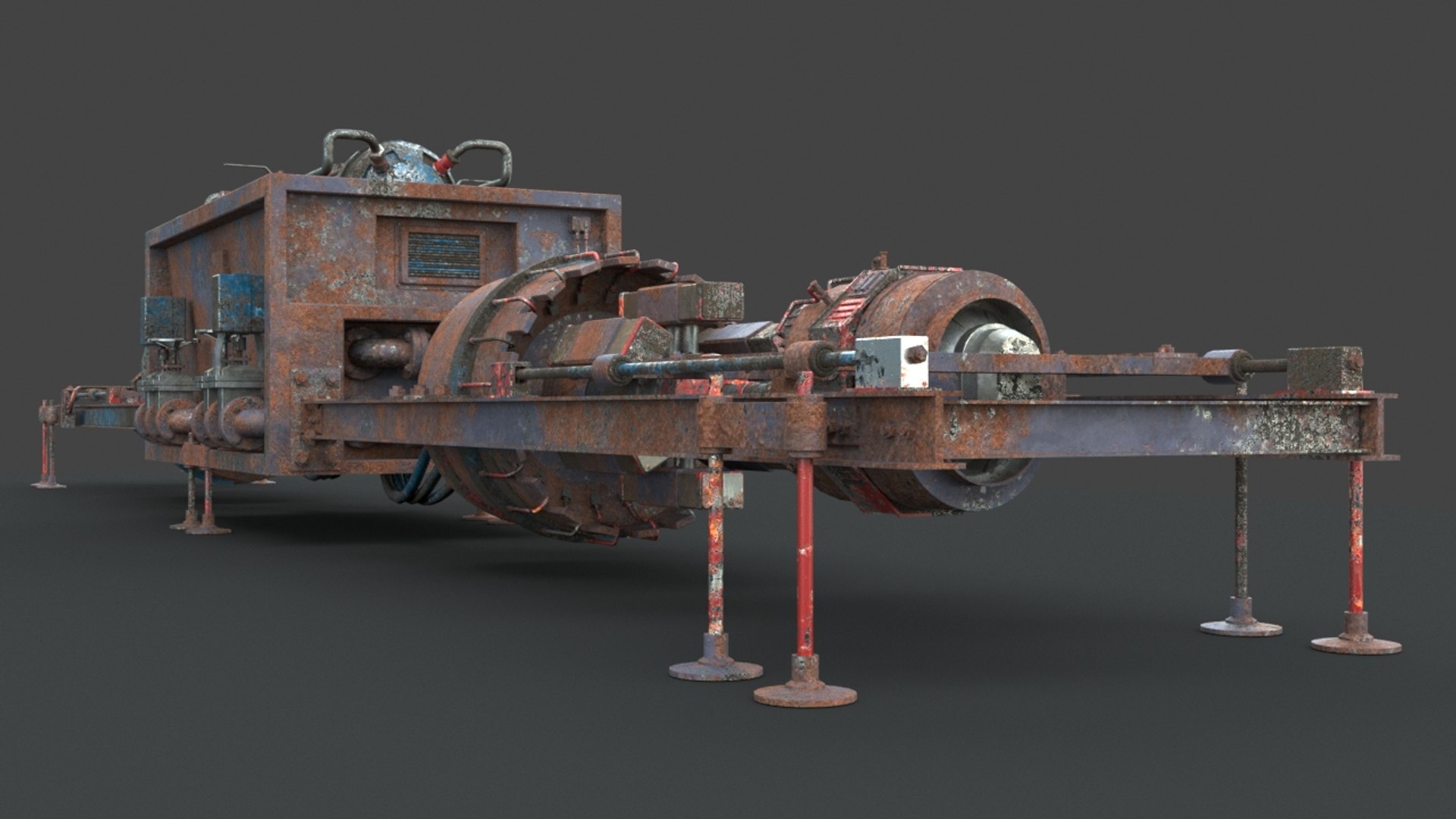 3D Rusted Machinery Device Industrial Model - TurboSquid 1377945