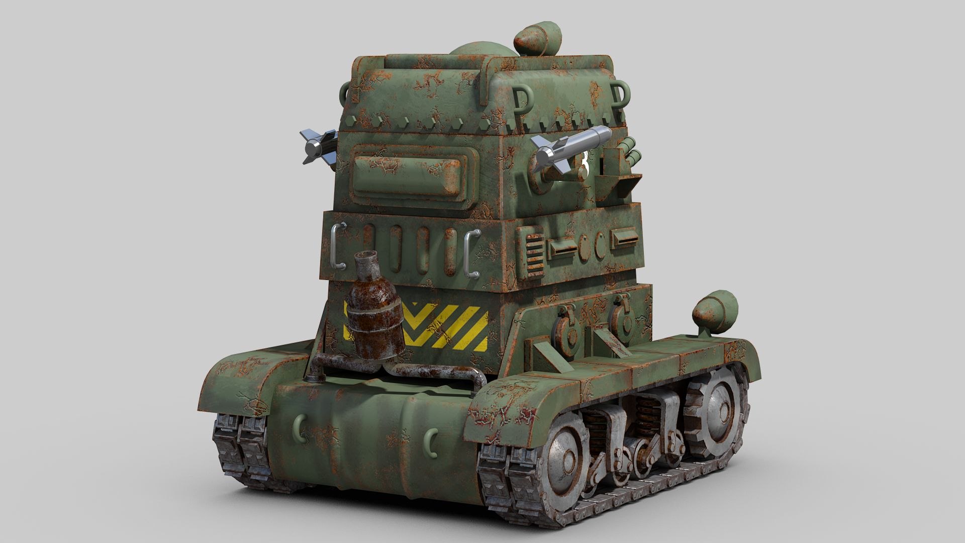 Cartoon Tank 3D - TurboSquid 1873649
