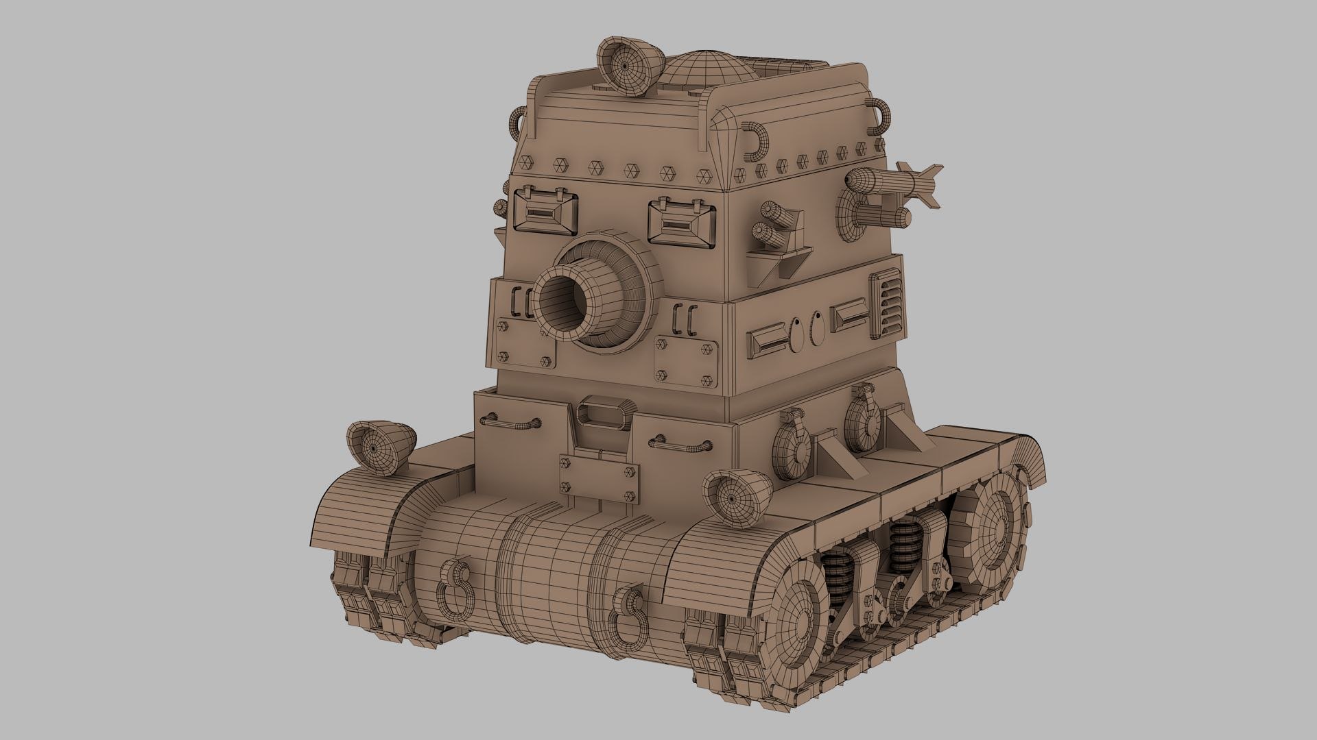 Cartoon Tank 3D - TurboSquid 1873649