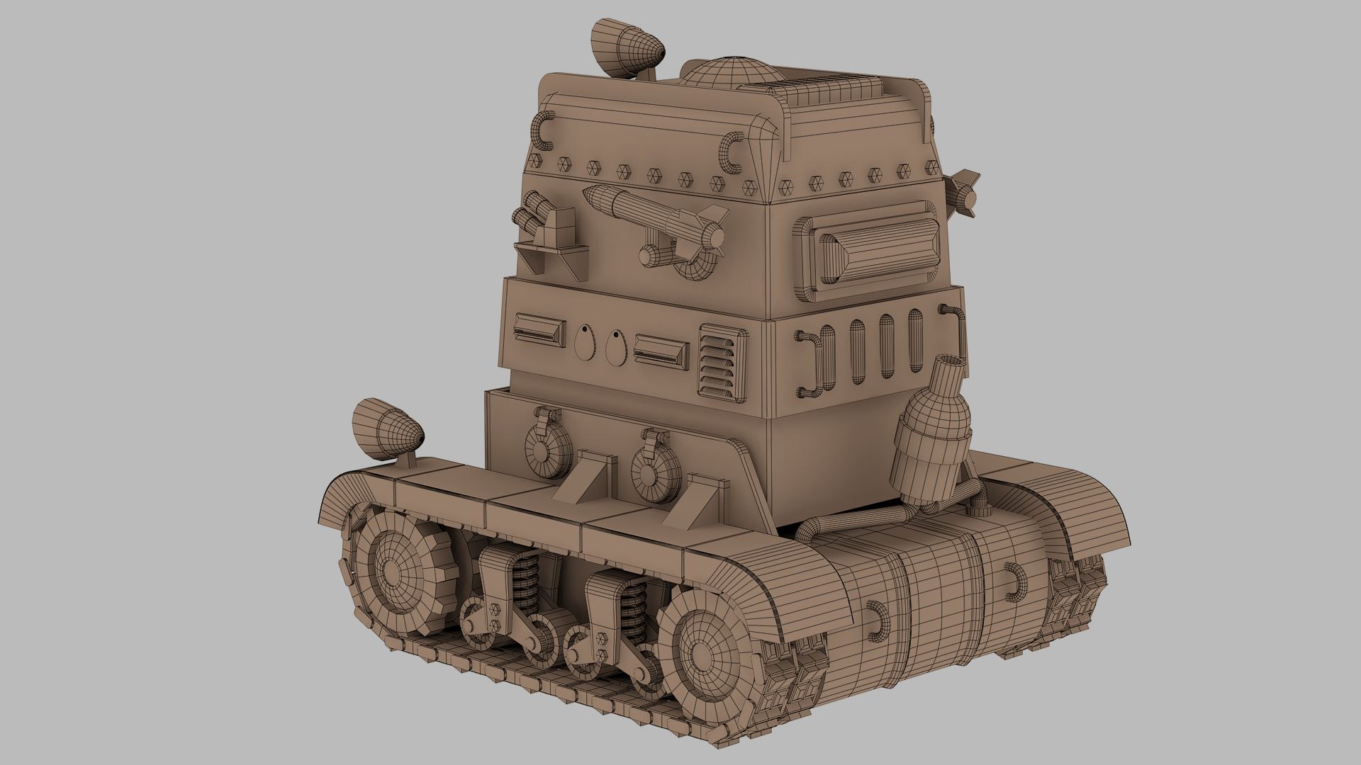 Cartoon Tank 3D - TurboSquid 1873649