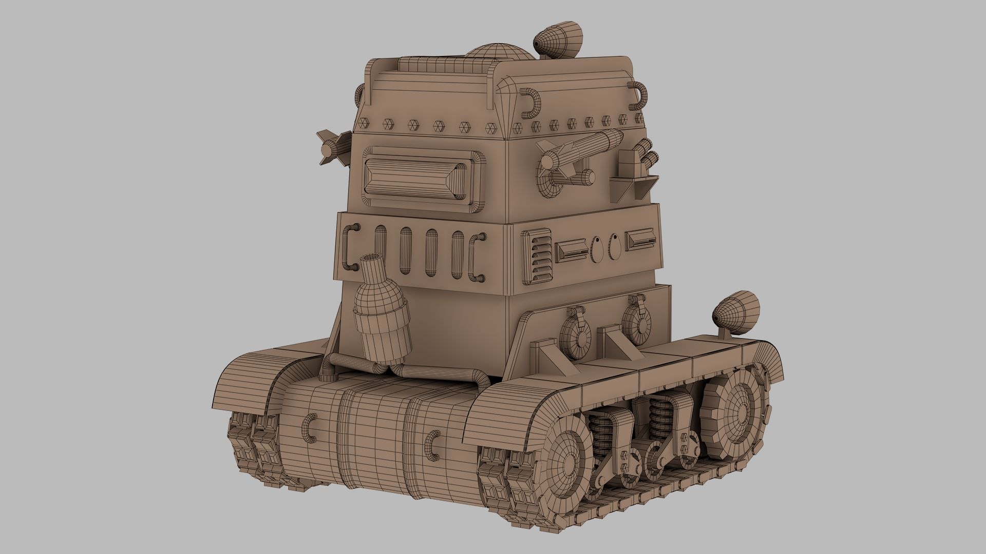 Cartoon Tank 3D - TurboSquid 1873649