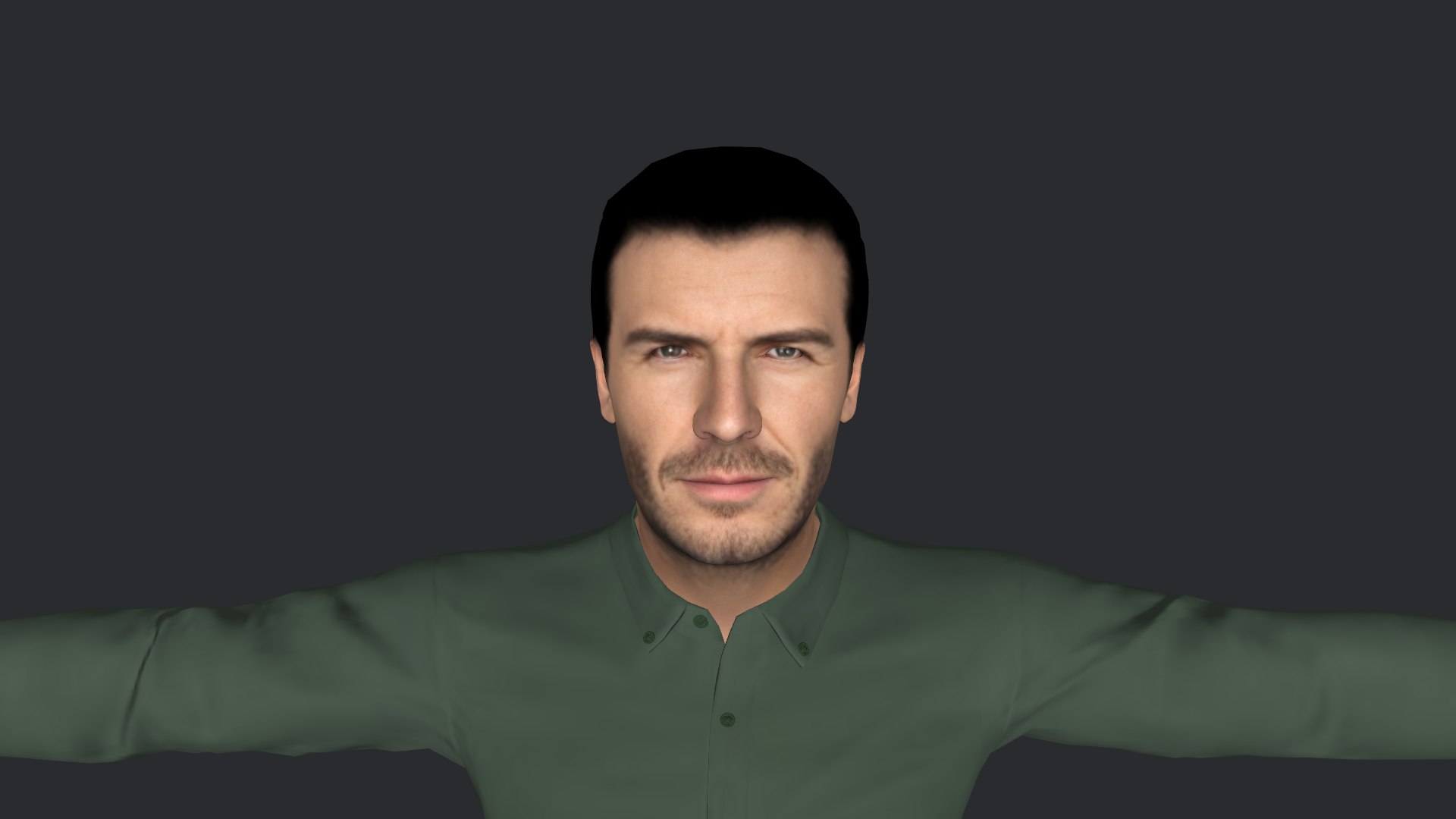 3D David Beckham Hyper Realistic Full Body Fully Rigged Character ...