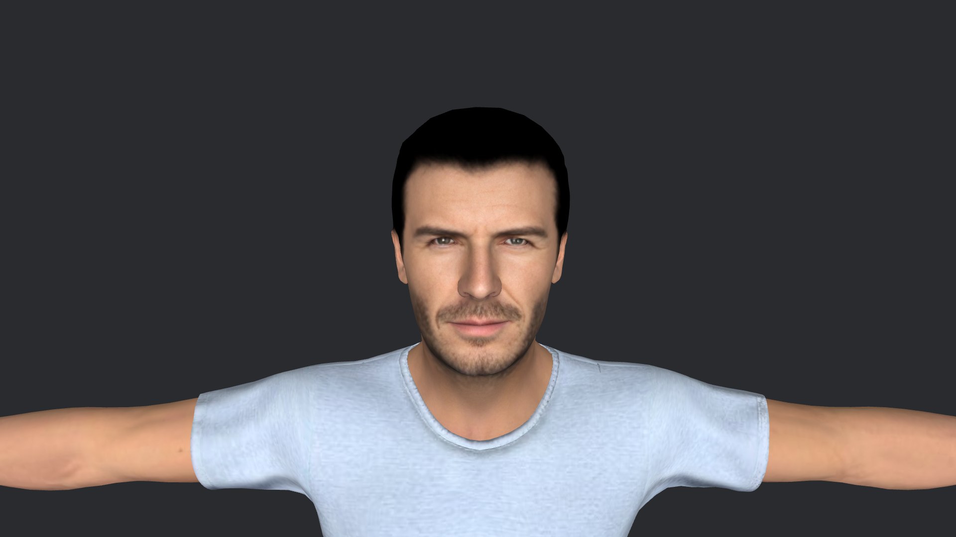 3D David Beckham Hyper Realistic Full Body Fully Rigged 3D Character ...