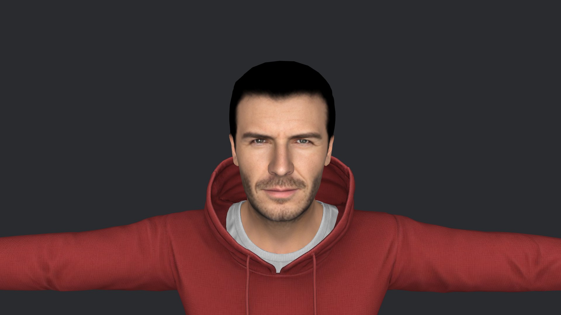 3D David Beckham Hyper Realistic Full Body Fully Rigged Character ...