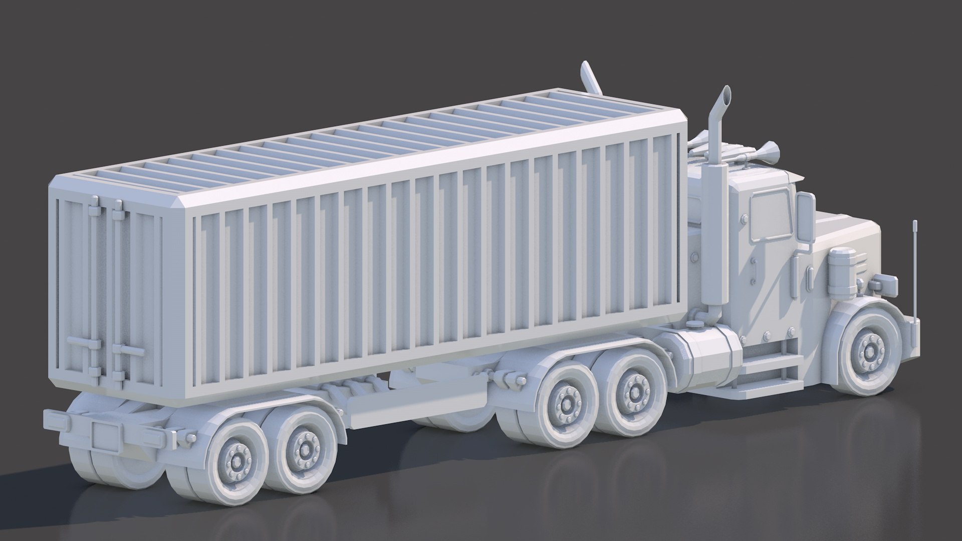 American Container Truck Model Model - TurboSquid 2155006