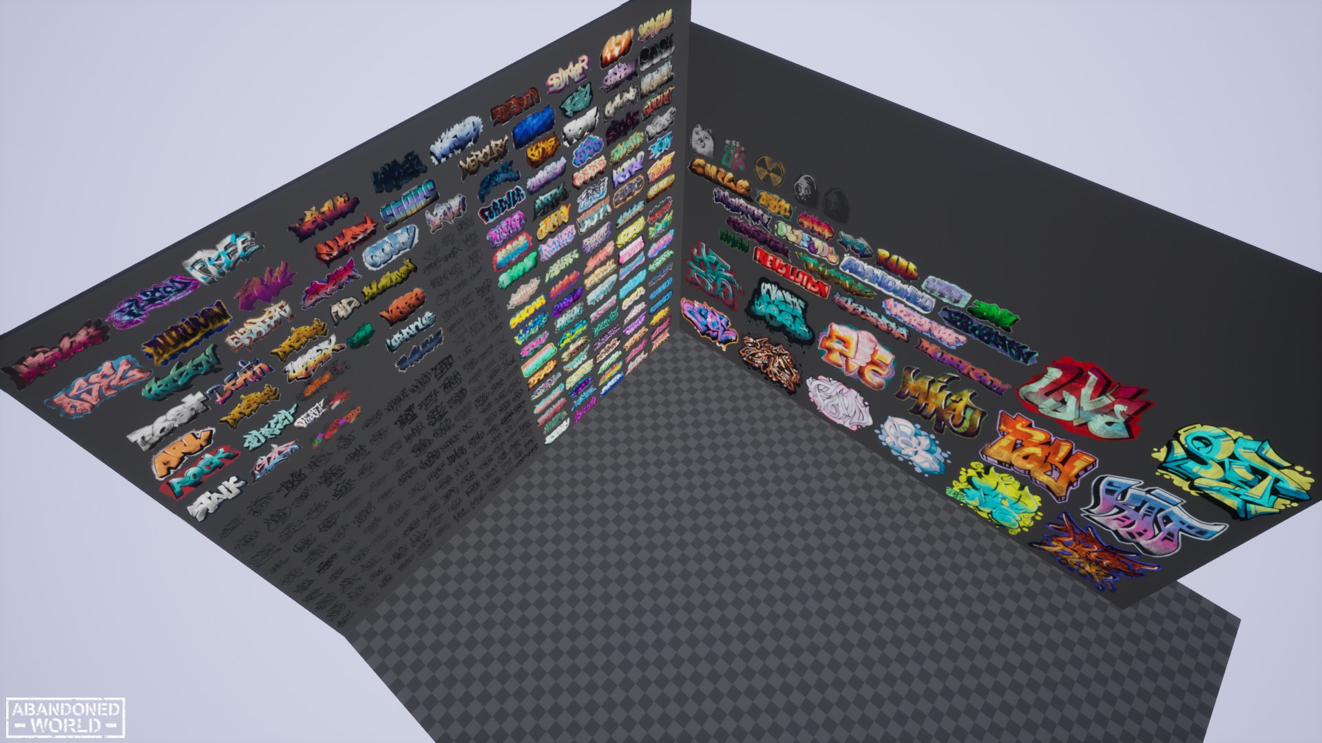 Graffiti Pack Decals 5 In 1 For UE4 And Unity 3D - TurboSquid 1925863