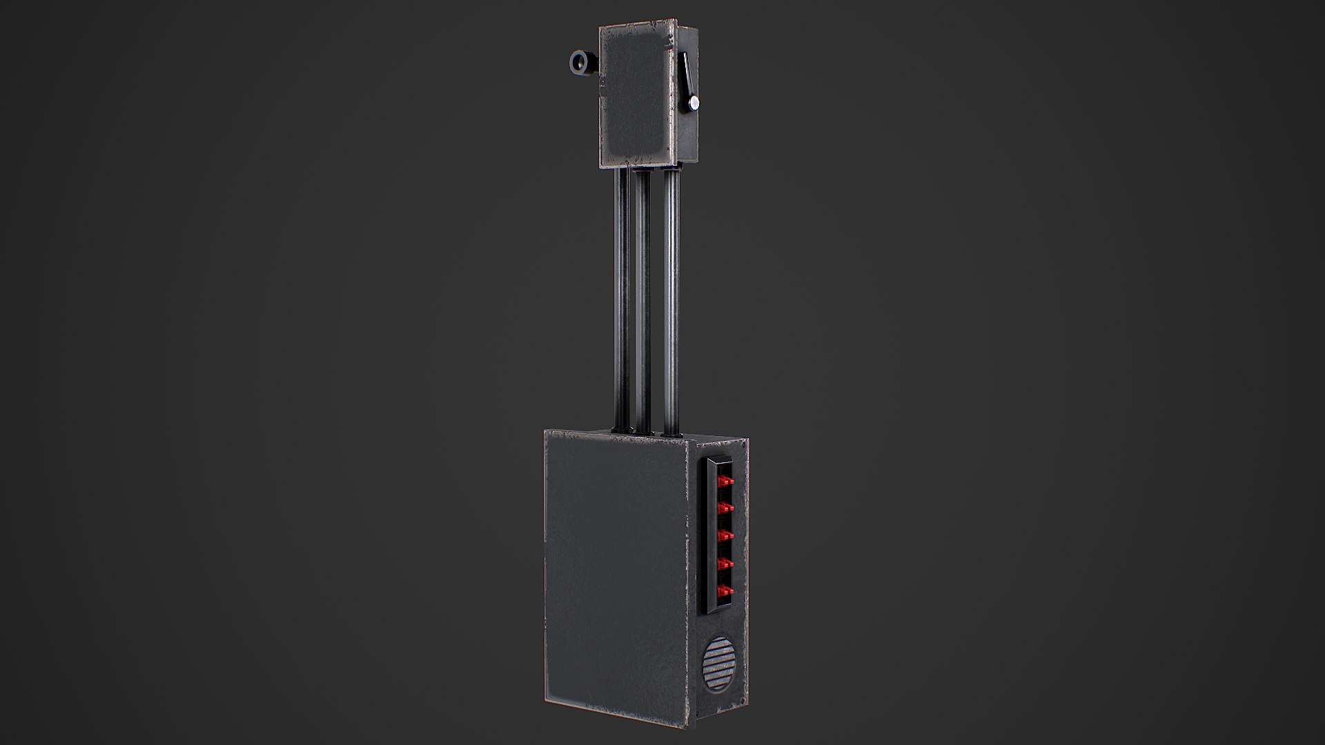 3D Main Power Switch Box Closed Model - TurboSquid 2096969